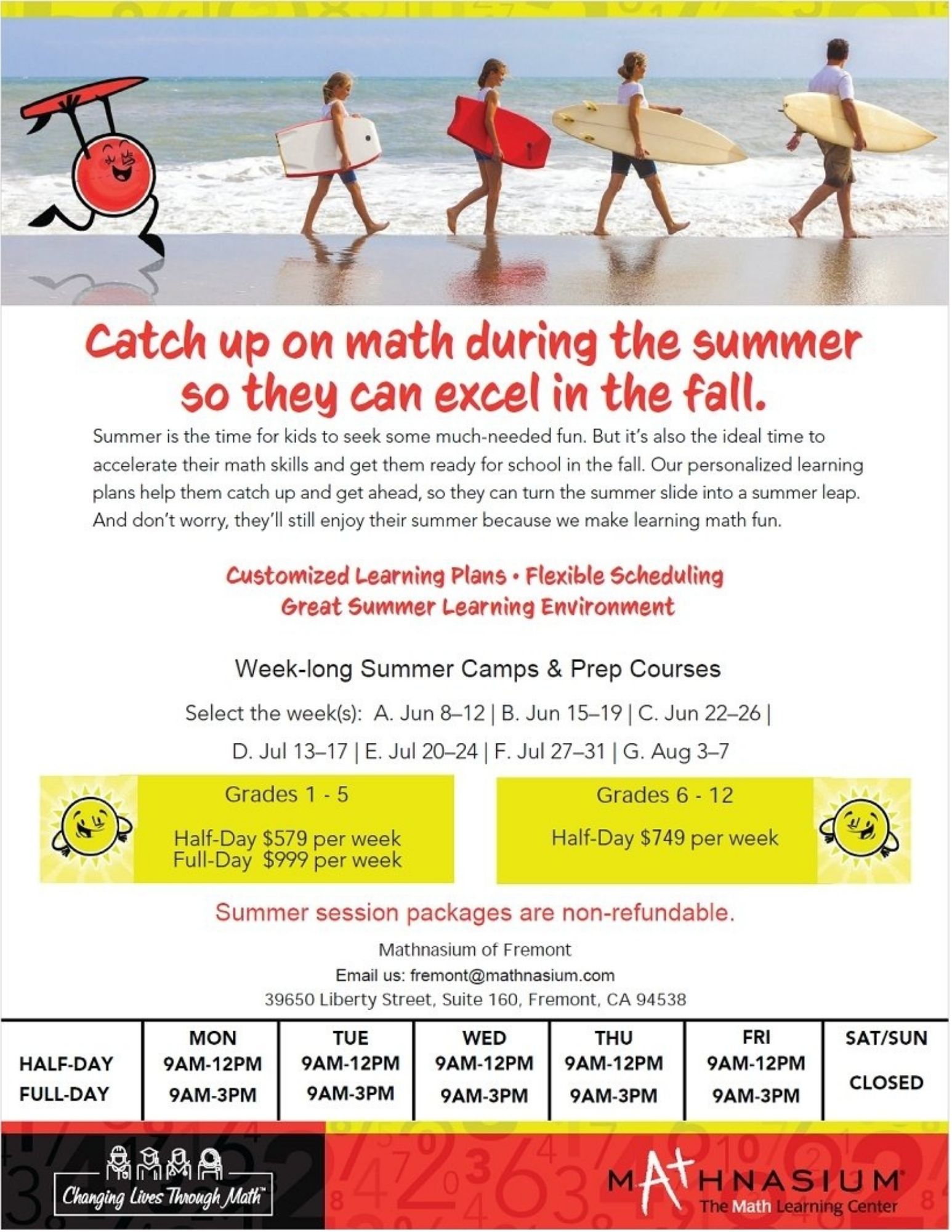 Mathnasium of Fremont, CA Summer Math Programs
