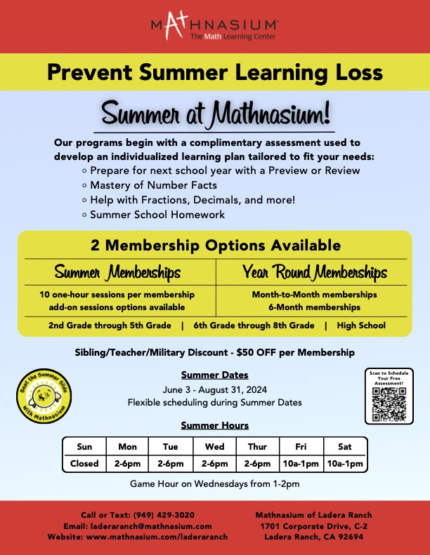 Top-Rated Math Tutors - Mathnasium of Ladera Ranch, CA