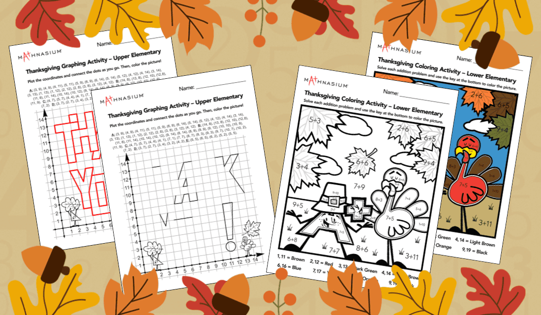 Fun Thanksgiving Math Activities for Elementary Students