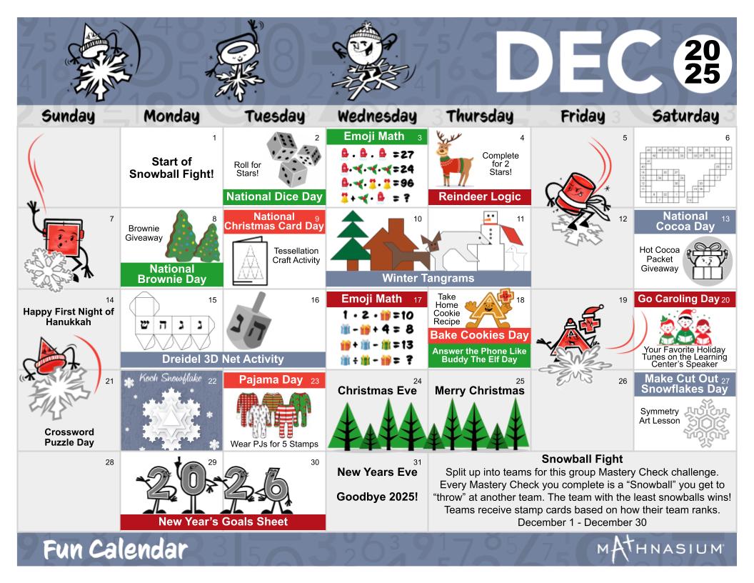 Fun Calendar: December 2025